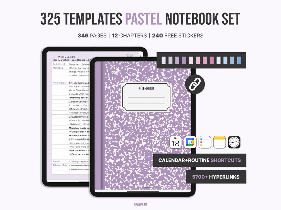 Notebook Set｜pastel Fade - Etsy