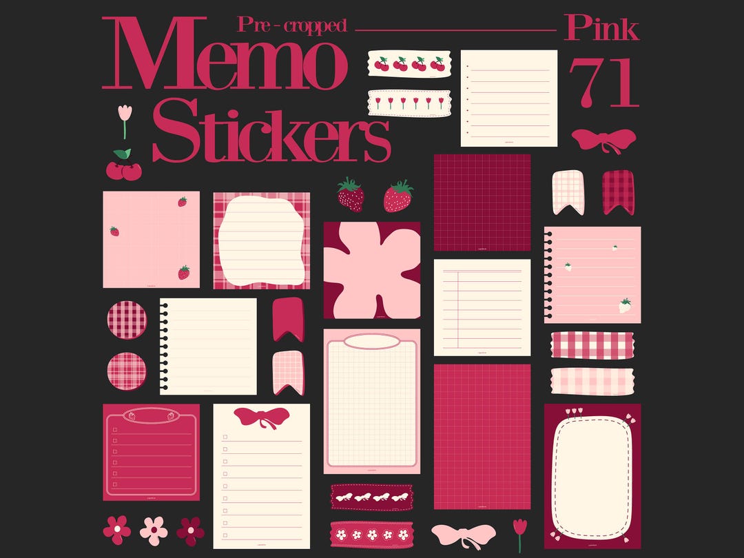 Digital Memo Stickers Goodnotes Precropped Widgets Planner Note ...