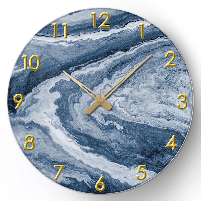 Blue Wall Clock - Etsy Australia