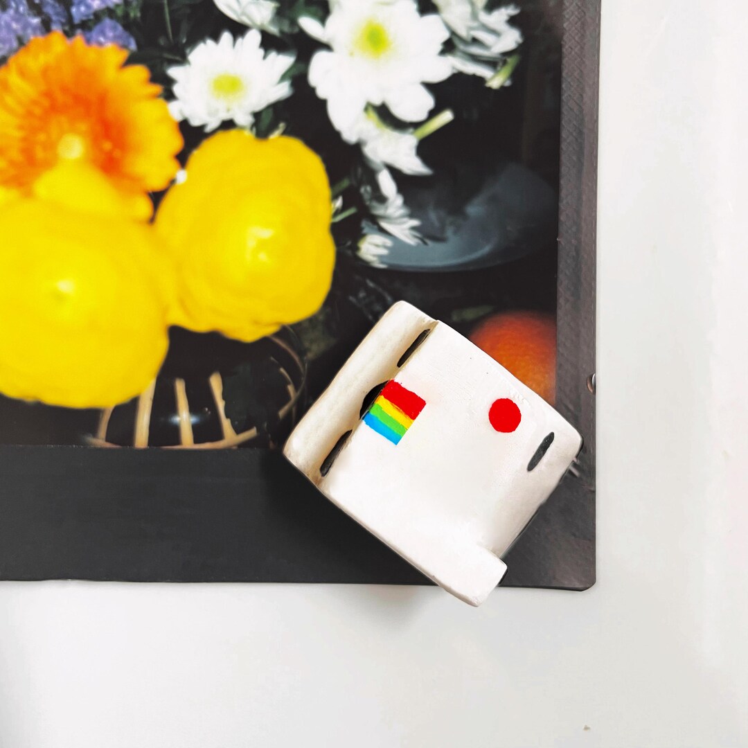 Cute Instant Camera Fridge Magnet Clip – Handmade Photo Holder for ...