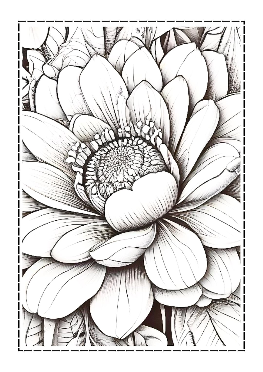 Flower Picture to Coloring 10 Pages , JPG - Etsy
