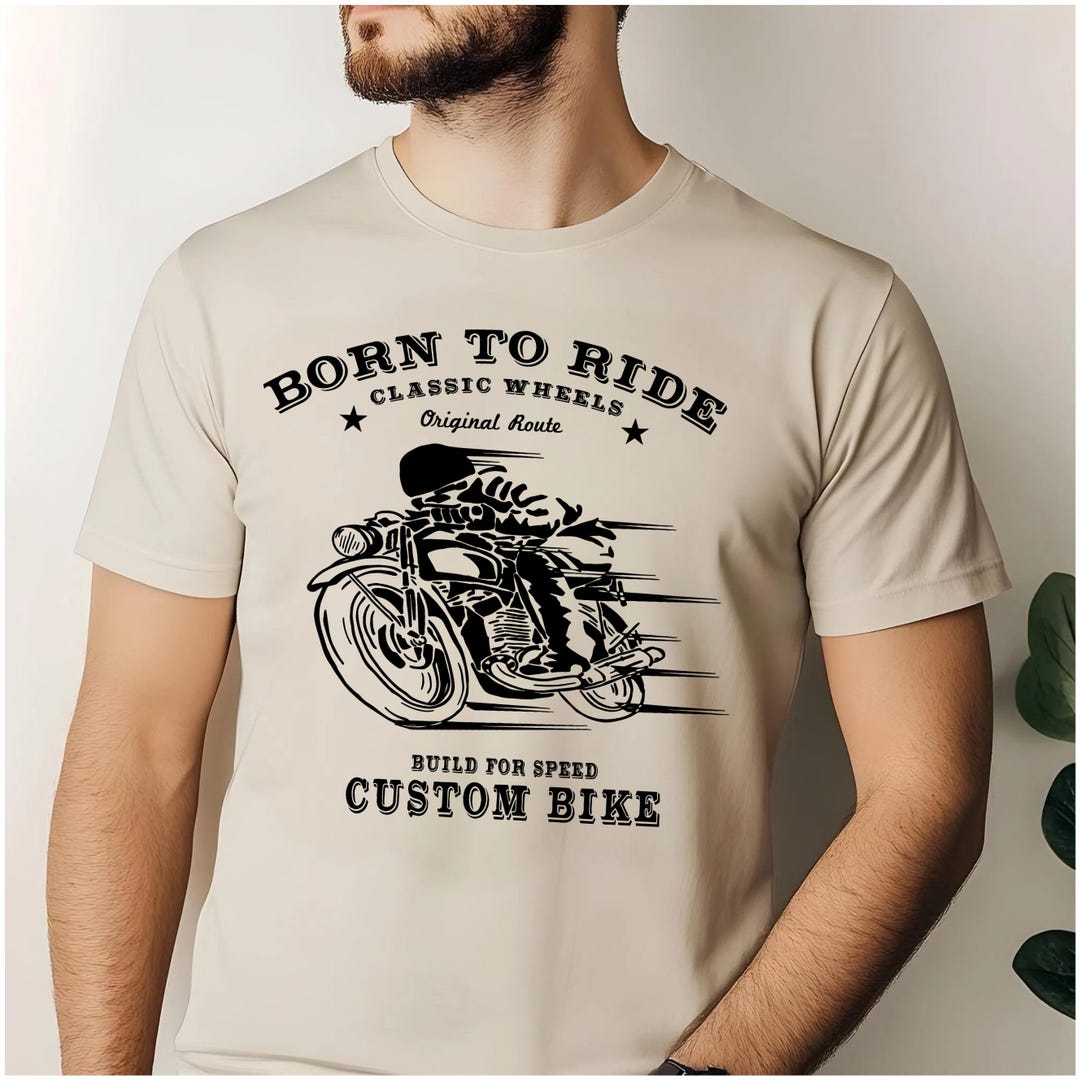 Born to Ride PNG – Vintage Motorcycle Biker Graphic, Skull Helmet ...