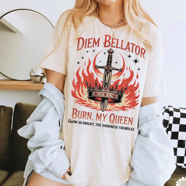 Burn My Queen PNG, Fantasy Warrior Woman, Diem Bellator Sublimation ...