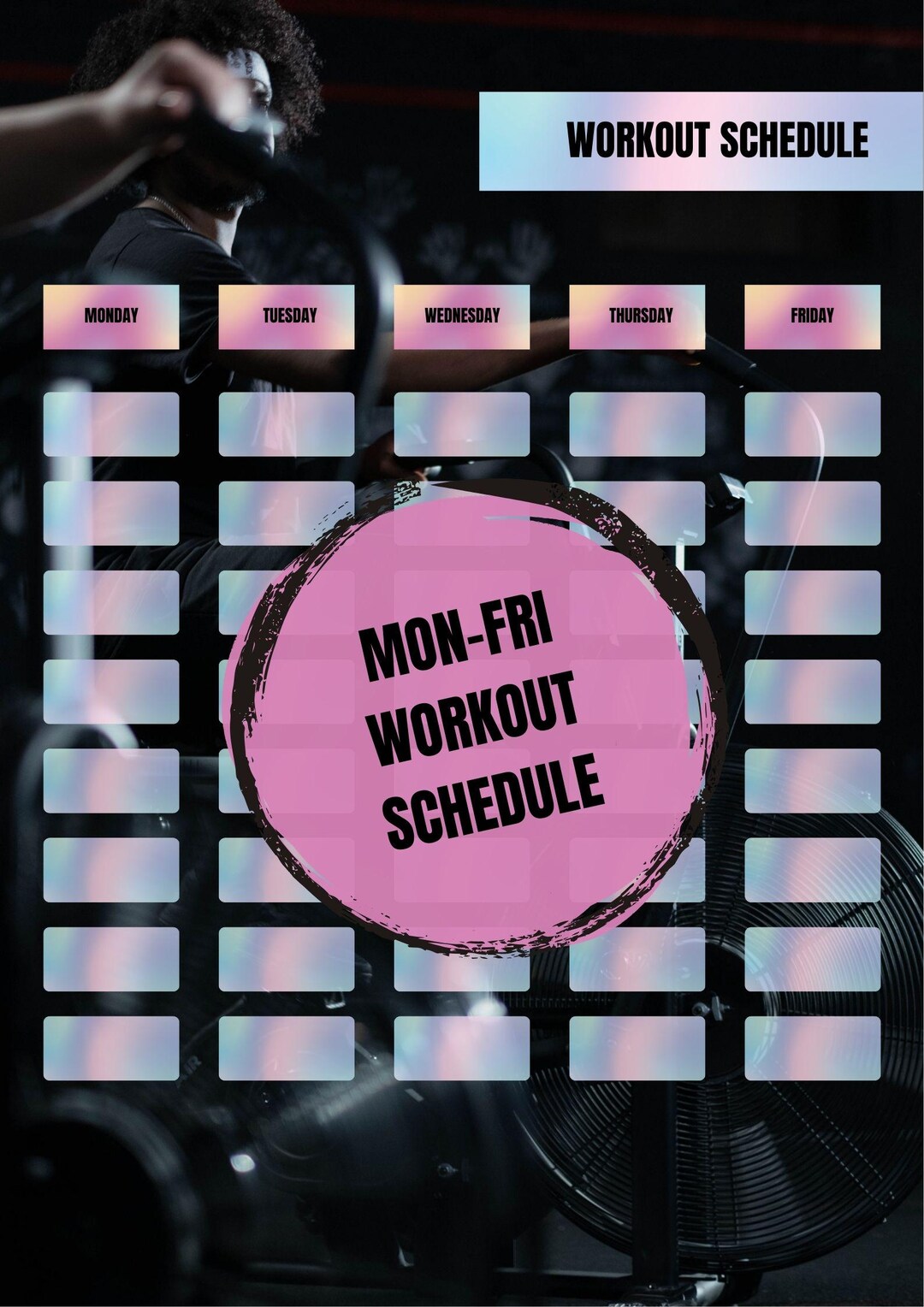 Printable Weekly Workout Schedule: Gym Fitness Planner (PDF) - Etsy