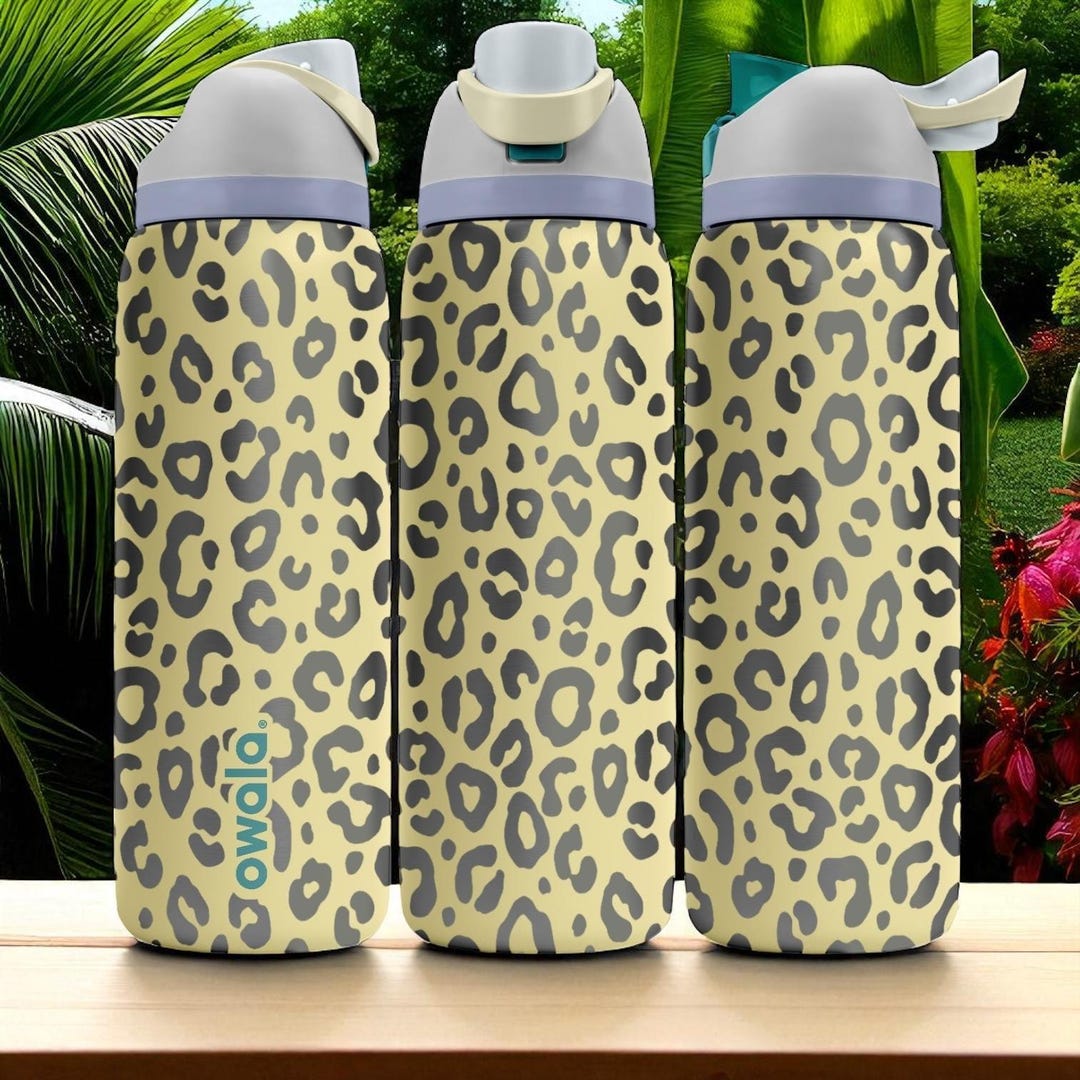 Leopard Engraved Owala Tumbler – 16oz 24oz 32oz 40oz Animal Print ...