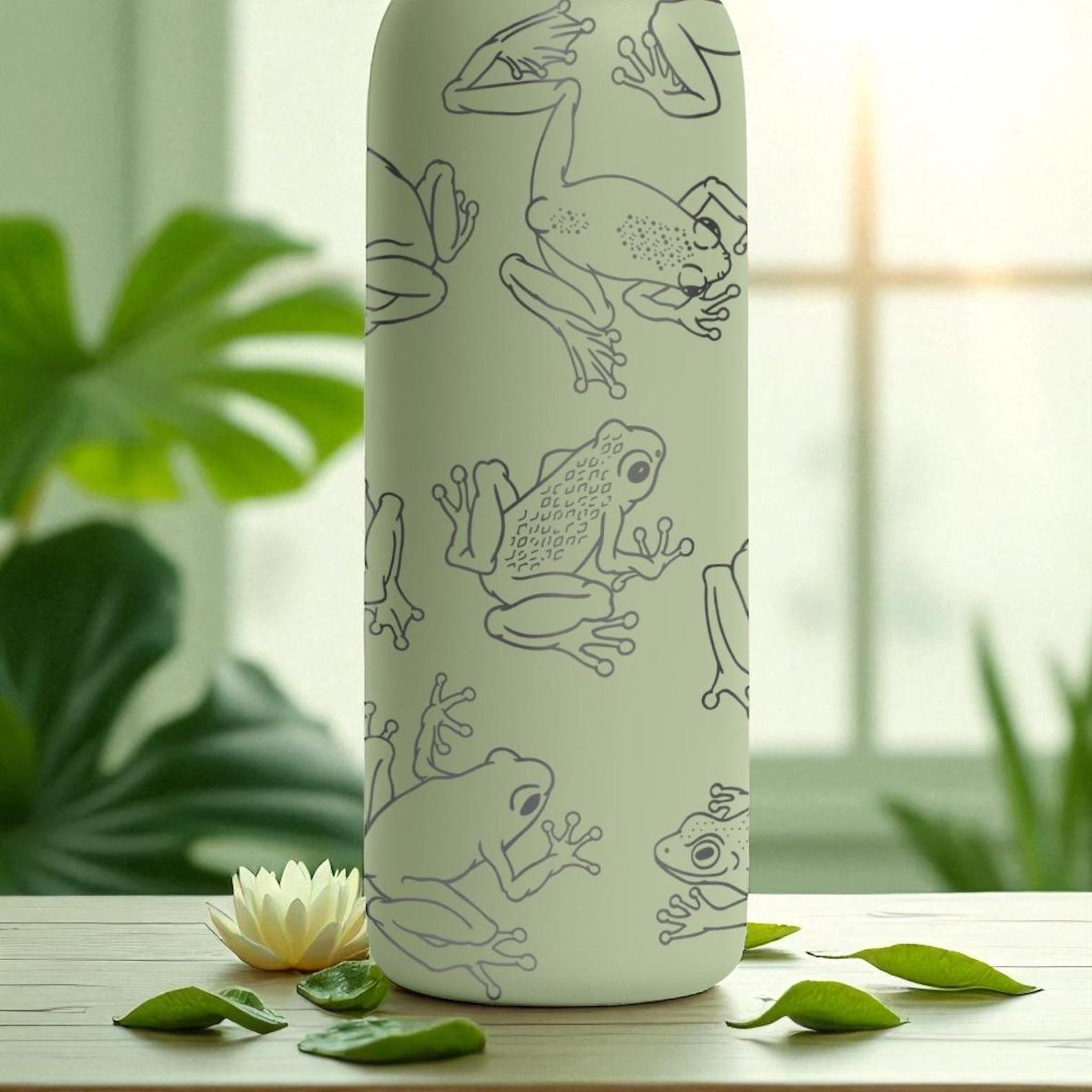 Engraved Frog Owala Bottle – Funny Tree Frog Design Tumbler – 16oz 24oz ...