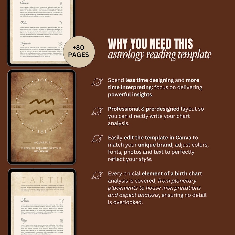 Professional Astrology Birth Chart Reading Ebook Template for ...