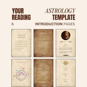 Astrology Birth Chart Reading Template for Astrologers | Birth Chart ...