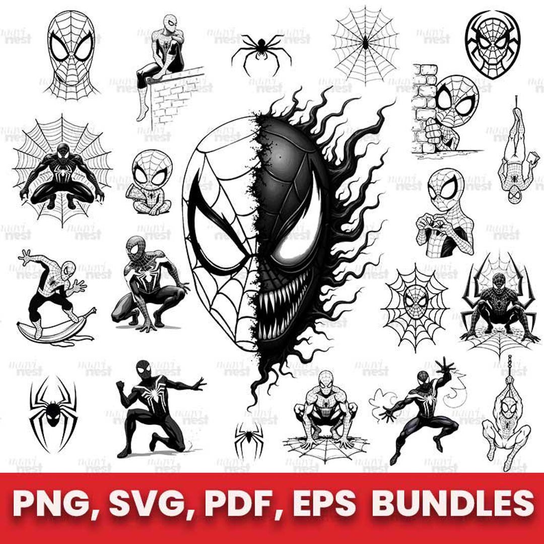 Spiderman-Svg-Bundle, Spidey SVG, Superheld SVG, Spiderman Png-Bundle ...