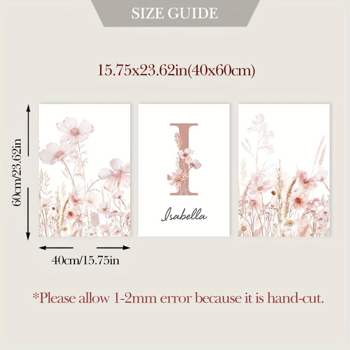 Personalized Birth Flower Print Nursery Wall Decor Custom Wildflowers ...