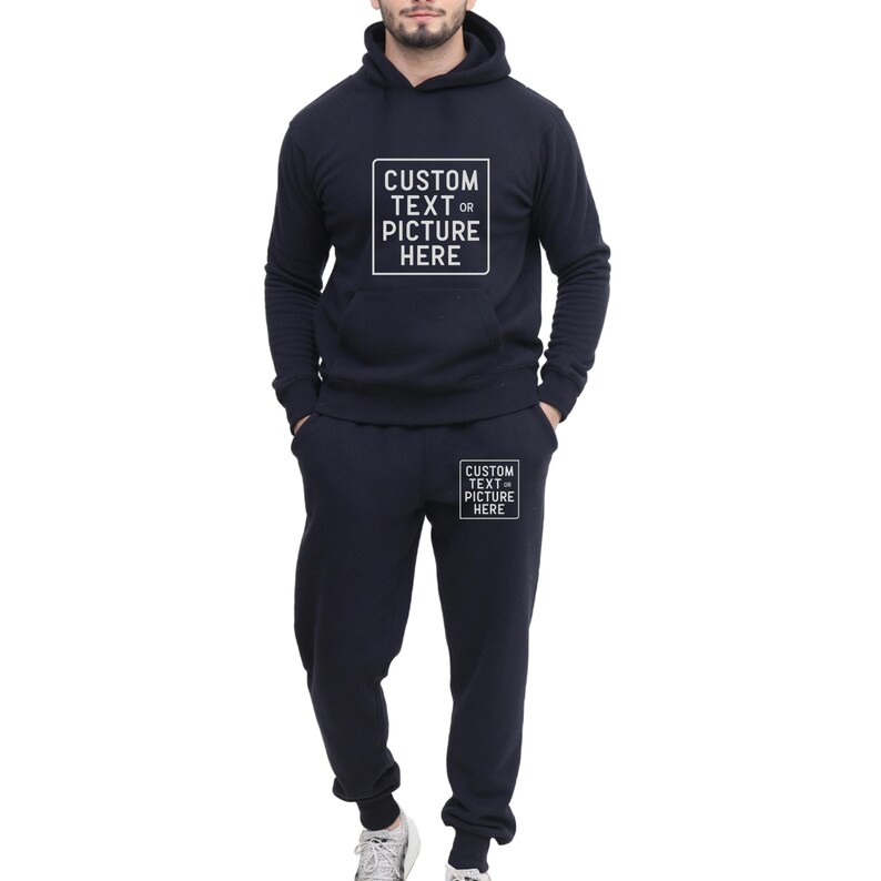 Custom Tracksuit, Logo, Your Logo & Photo on a Hooded Sweatsuit or ...
