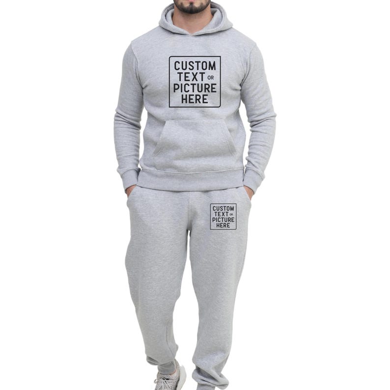 Custom Tracksuit, Logo, Your Logo & Photo on a Hooded Sweatsuit or ...