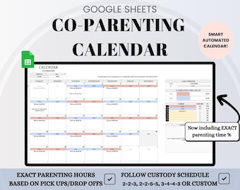 Co-parenting Expenses Tracker: Automated Google Sheets Spreadsheet - Etsy