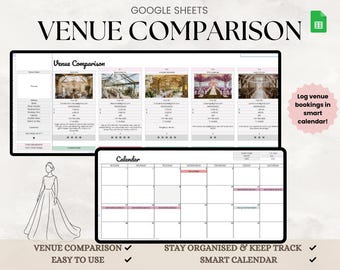 Wedding Venue Comparison Template | Venue Planner for Wedding | Wedding ...