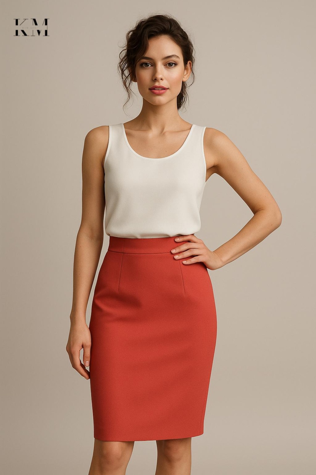 Straight Skirt Sewing Pattern | Classic Pencil Skirt With Darts and ...