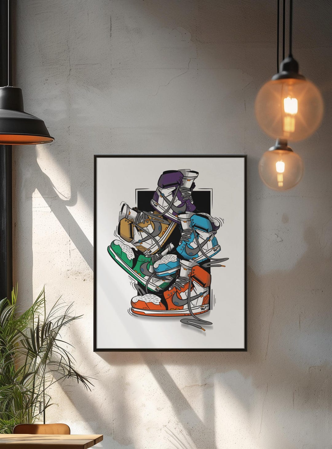 Jordan Sneaker Poster, Nike Air Shoes Wallart, Nike Vintage Sneakers ...