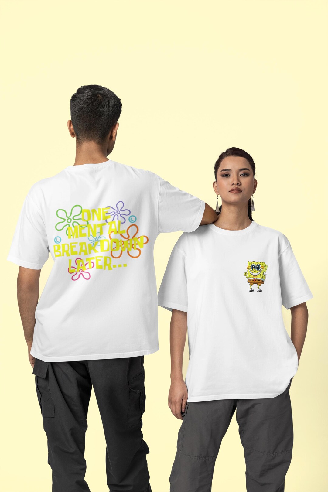 Sponge Bob Embroidered Shirt, One Mental Breakdown Later, Cozy Self ...