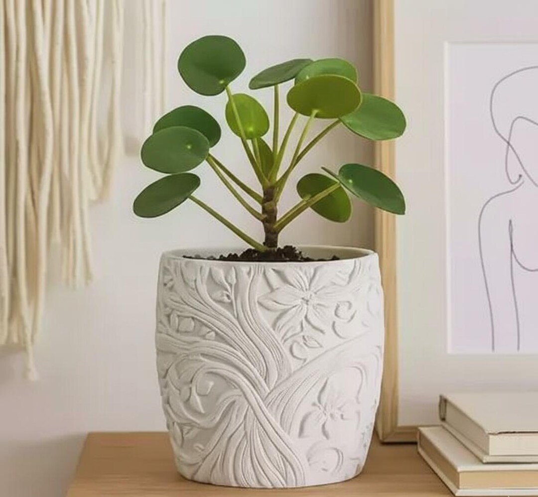 Tree of Life Planter: 3D Printed Botanical Relief Pot - Etsy