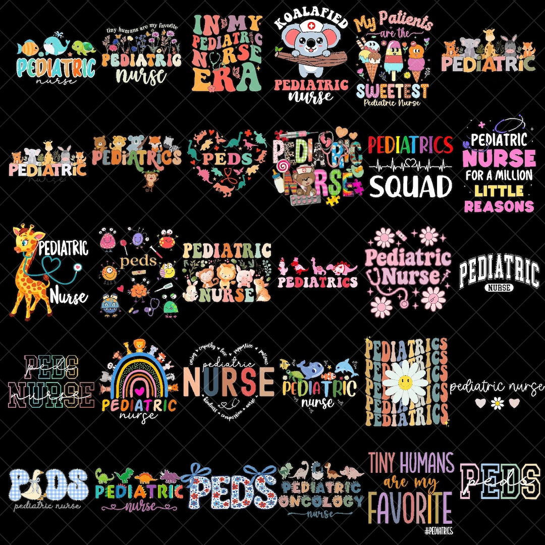 Pediatric Nurse PNG Bundle, Cute Peds Nurse Quotes, Kids Nurse Clipart ...