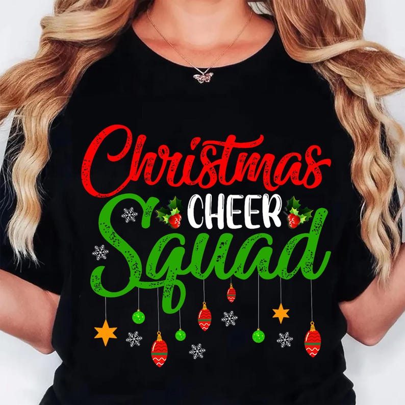 Cheerleading Christmas PNG Bundle, Cheer Squad Xmas PNG, Santa ...