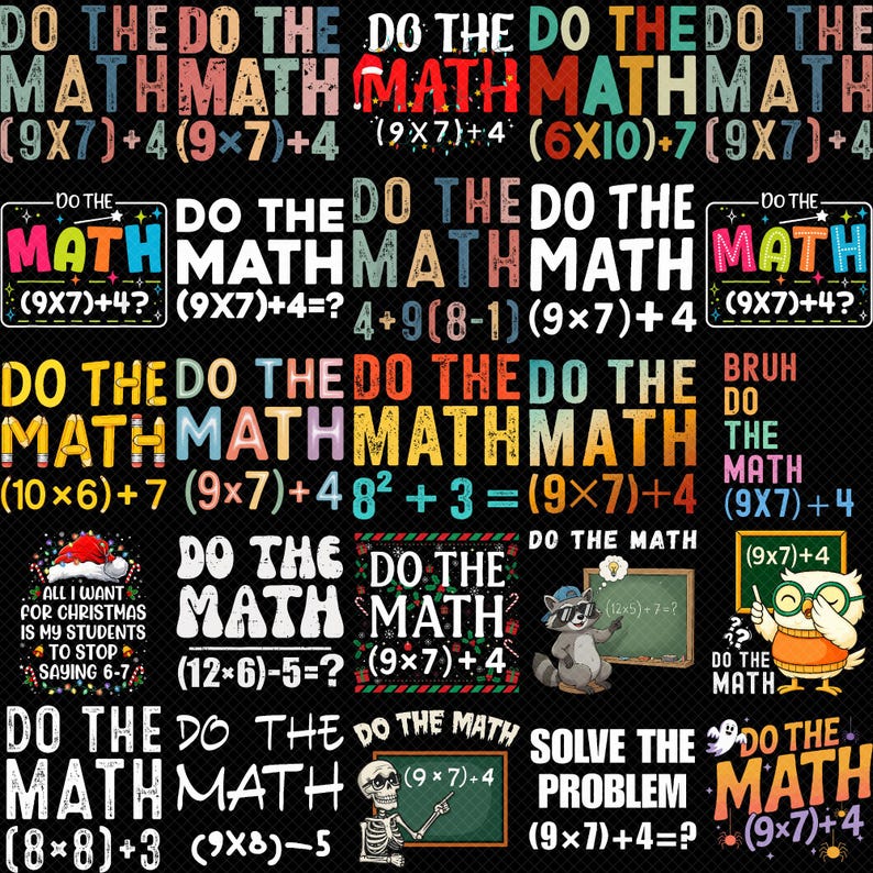 Do the Math 67 Meme Funny Six Seven Men Women Teacher Png | Do the Math ...