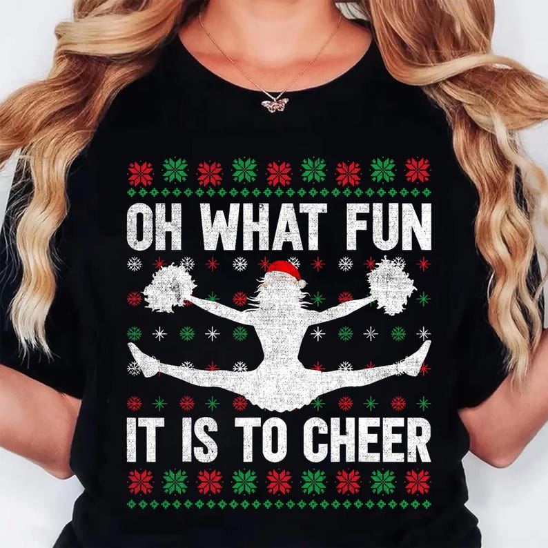 Cheerleading Christmas PNG Bundle, Cheer Squad Xmas PNG, Santa ...