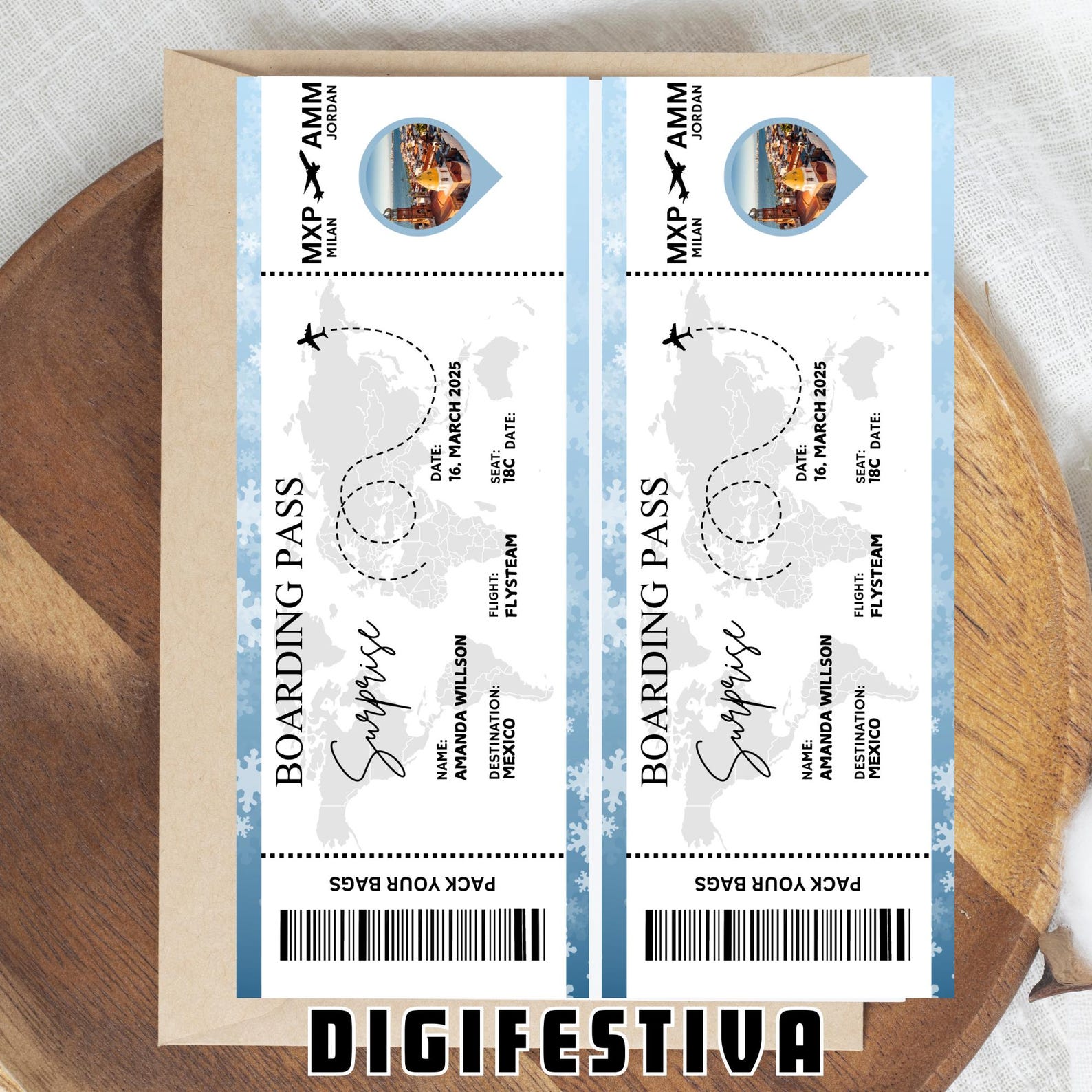 Birthday Boarding Pass Template - Boarding Ticket PDF - Surprise Trip ...