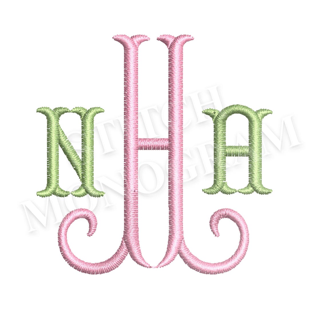 Bingham Classic Monogram Embroidery Fishtail Designs in 6 Sizes ...