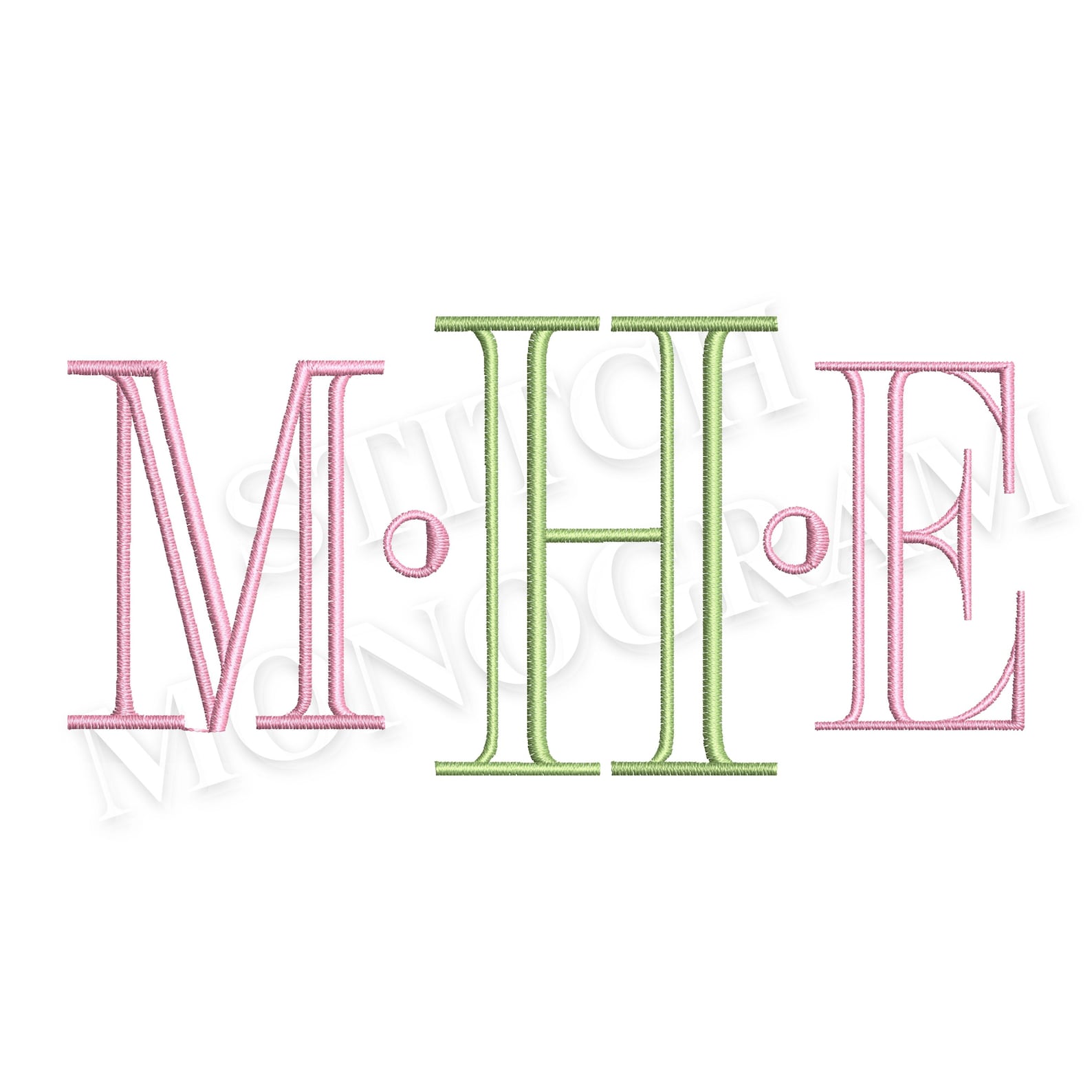 Engraved Serif Monogram Font Machine Embroidery Files in 6 Sizes ...