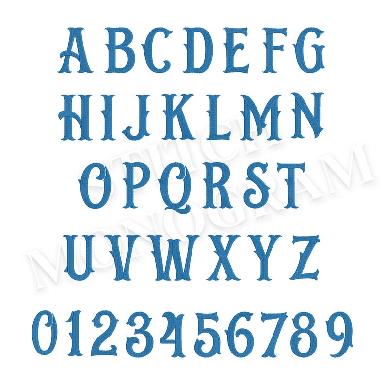 Fishtail Classy Embroidery Monogram Designs in 7 Sizes, Instant ...