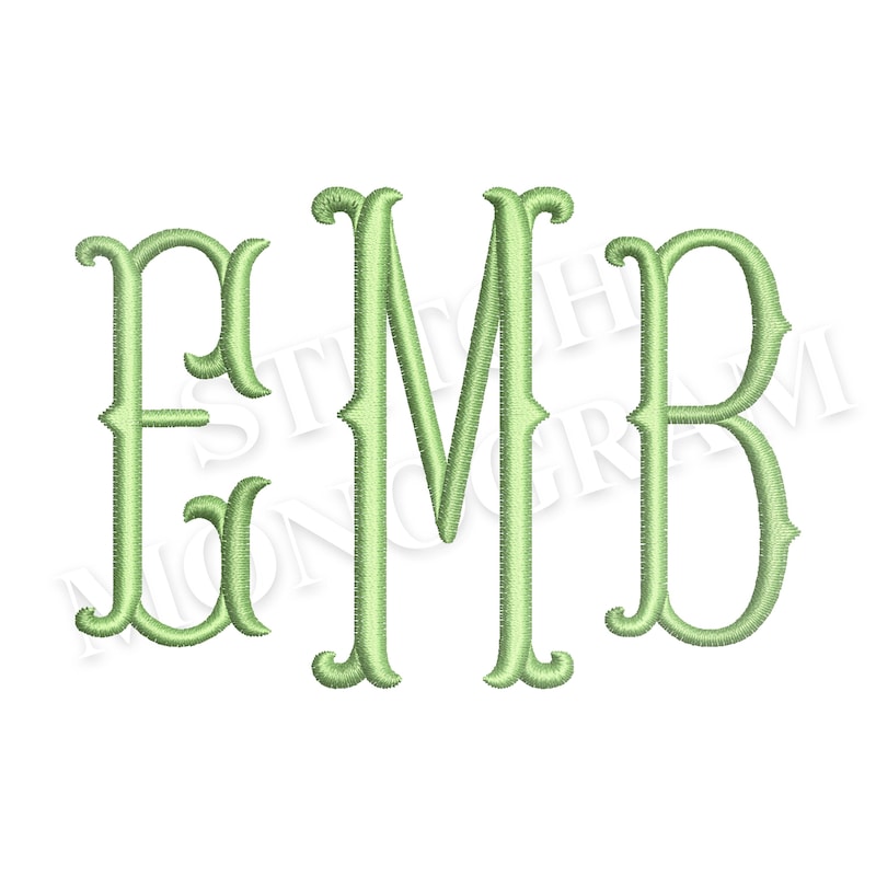 Fishtail Embroidery Font - Etsy