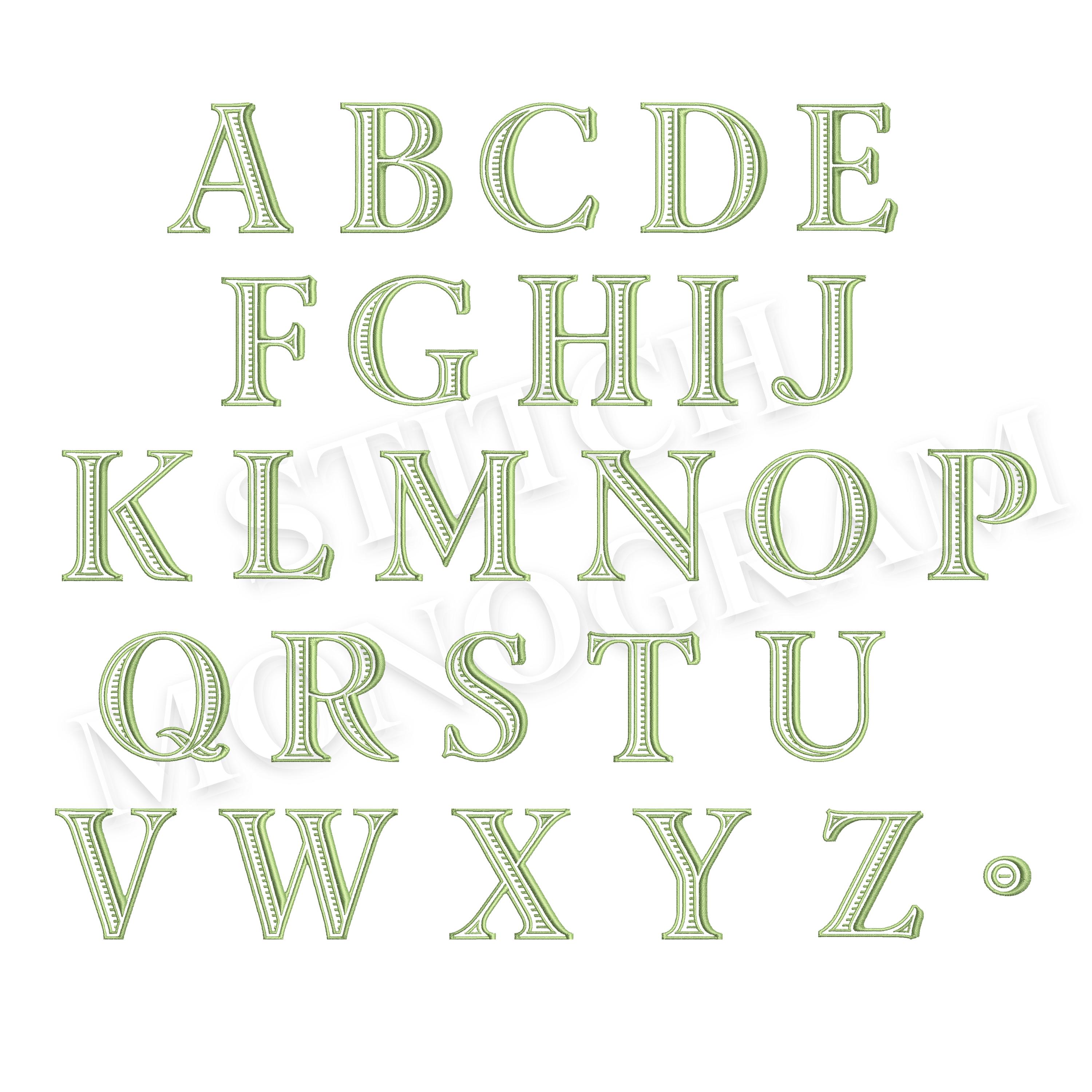 Cambridge Royal Embroidery Monogram Designs in 6 Sizes, Instant ...