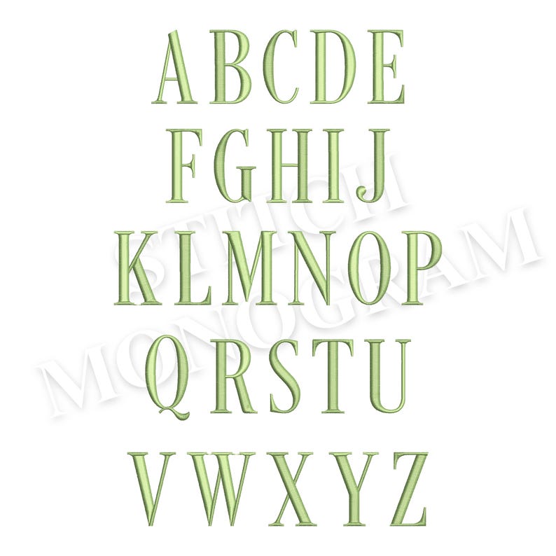 Stacked Embroidery Monogram Designs in 8 Sizes, Boy Embroidery Font ...
