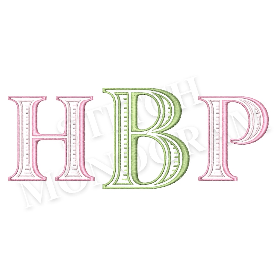 Cambridge Royal Embroidery Monogram Designs in 6 Sizes, Instant ...