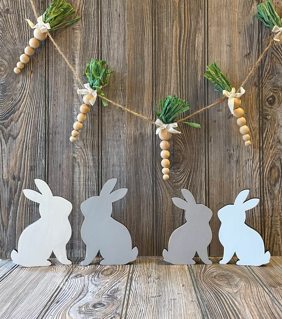 Wood Rustic Bunny | Spring Decor | Easter Bunny | Nursery Decor | Bunny ...