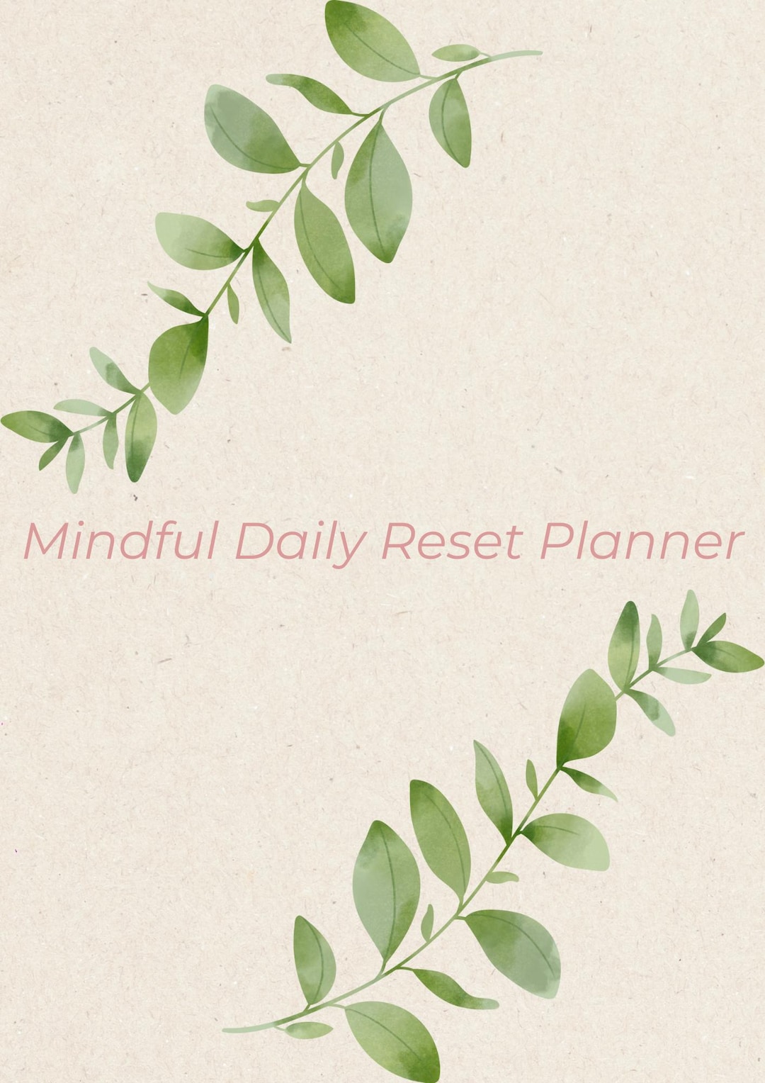 Mindful Daily Reset Planner - Etsy