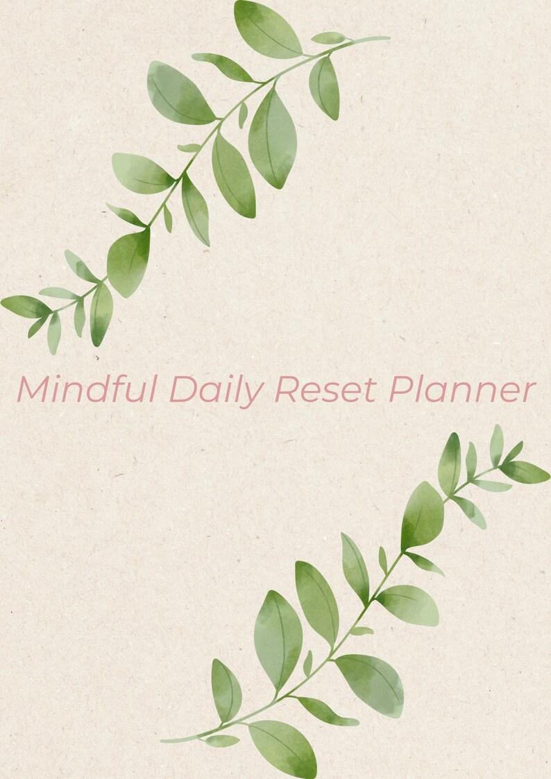 Mindful Daily Reset Planner - Etsy