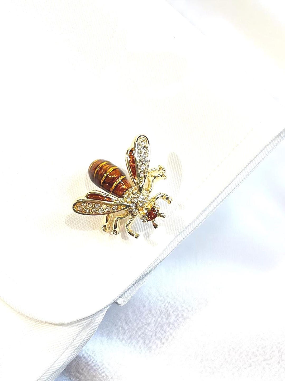 Golden Bee Cufflinks, Gold Wedding Cufflinks for Grooms, Unique Bumble ...