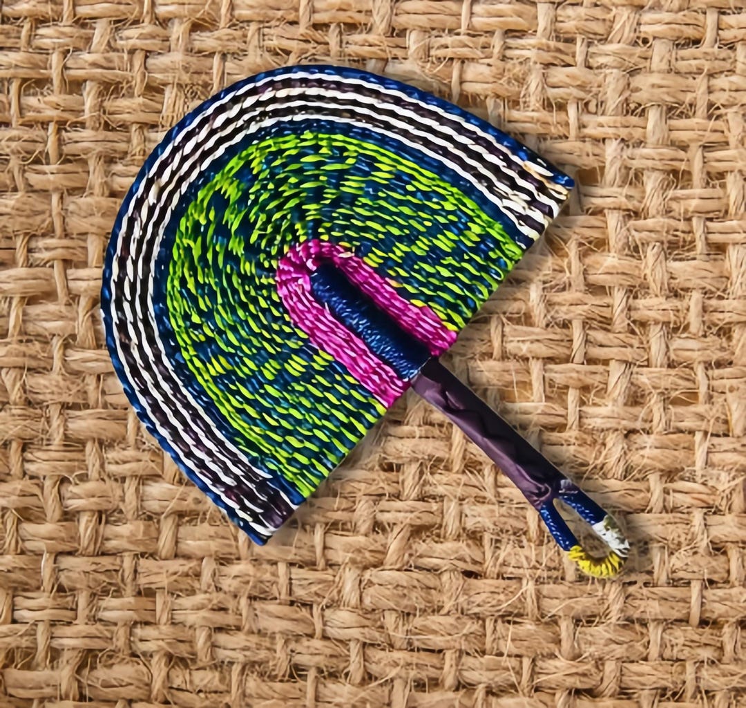 Hand Woven Palm Leaf Fan - Bohemian Wall Decor|natural Straw Fan With ...