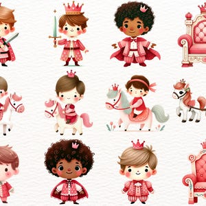 Watercolor Princess Clipart PNG / Pink Princess Castle and Carriage PNG ...