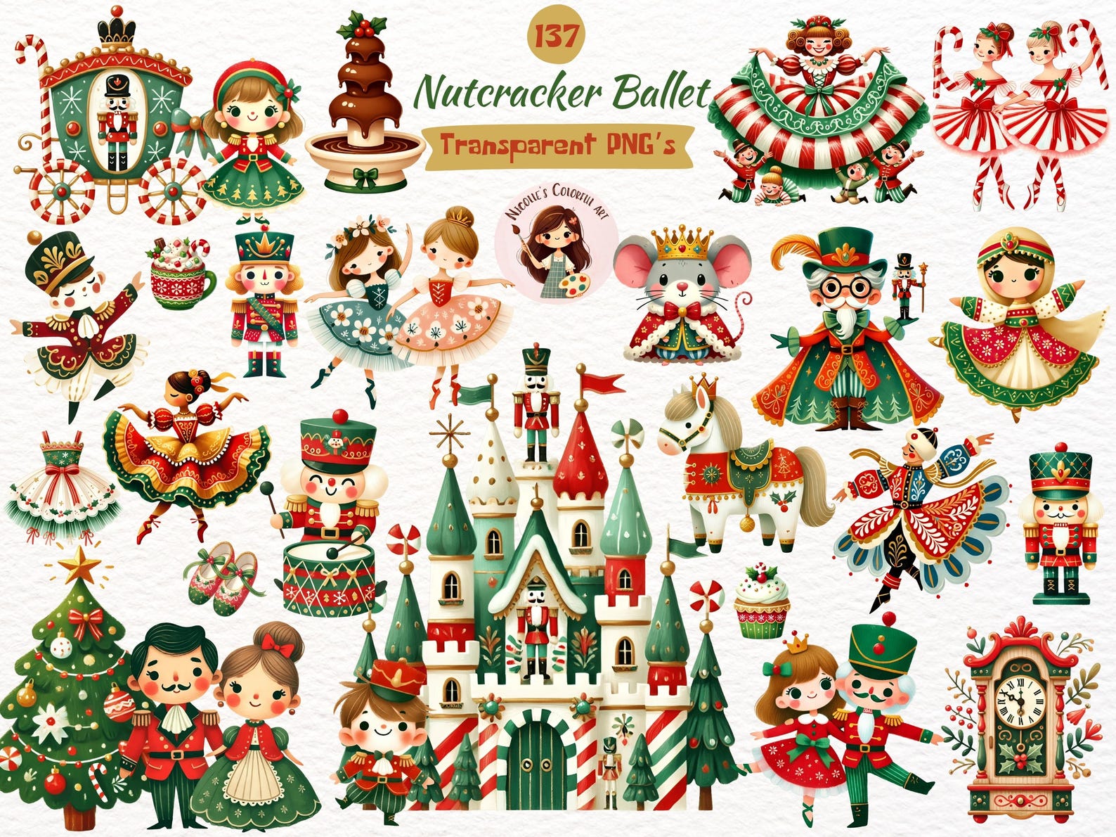 Christmas Nutcracker Ballet Clipart Bundle - the Nutcracker Characters ...