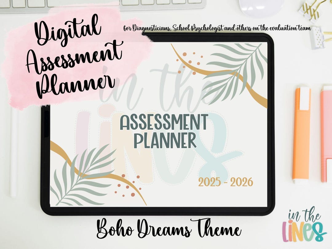 2025-2026 Digital Assessment Planner Goodnotes | Boho Dreams Theme ...