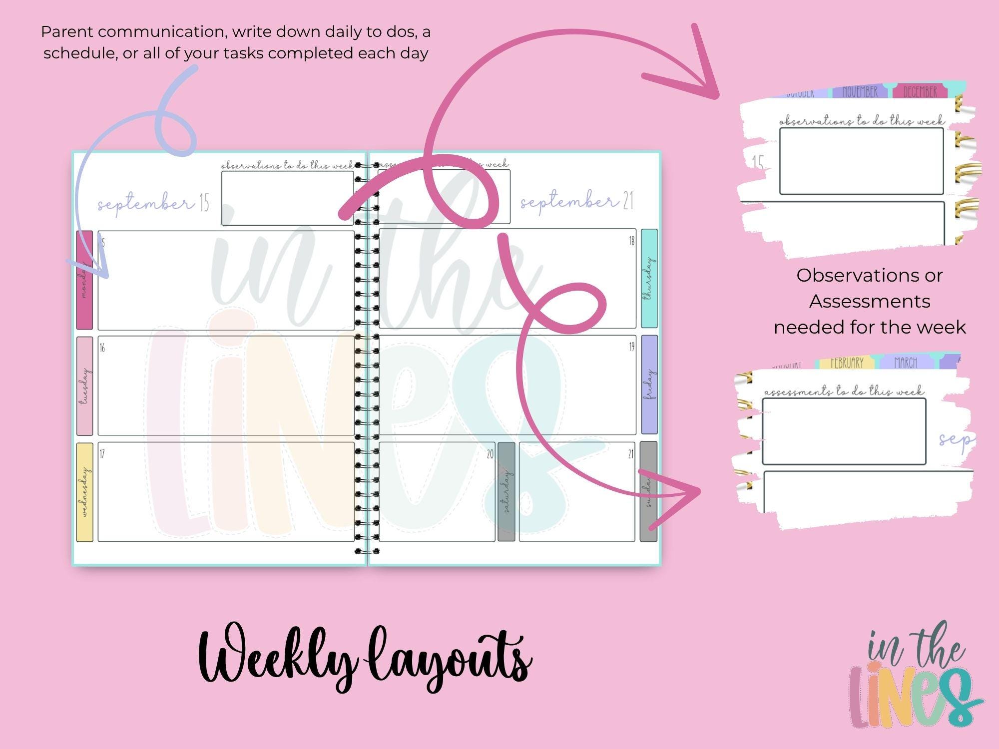 2025-2026 Printable Assessment Planner | Sugar Rush Theme | PERSONAL ...