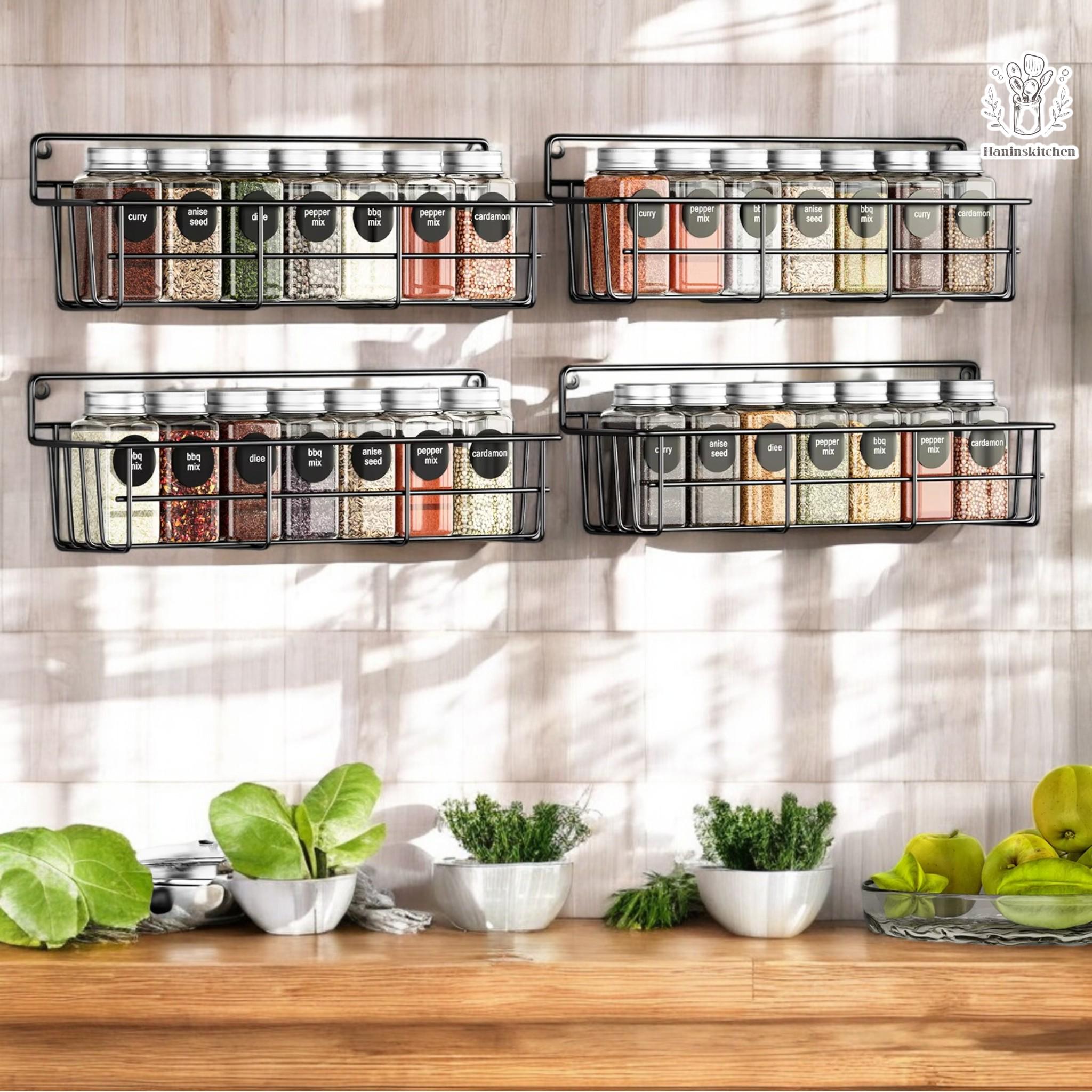 Wall Mounted Kitchen Storage Rack - Vegetable and Fruit Holder, Onion ...