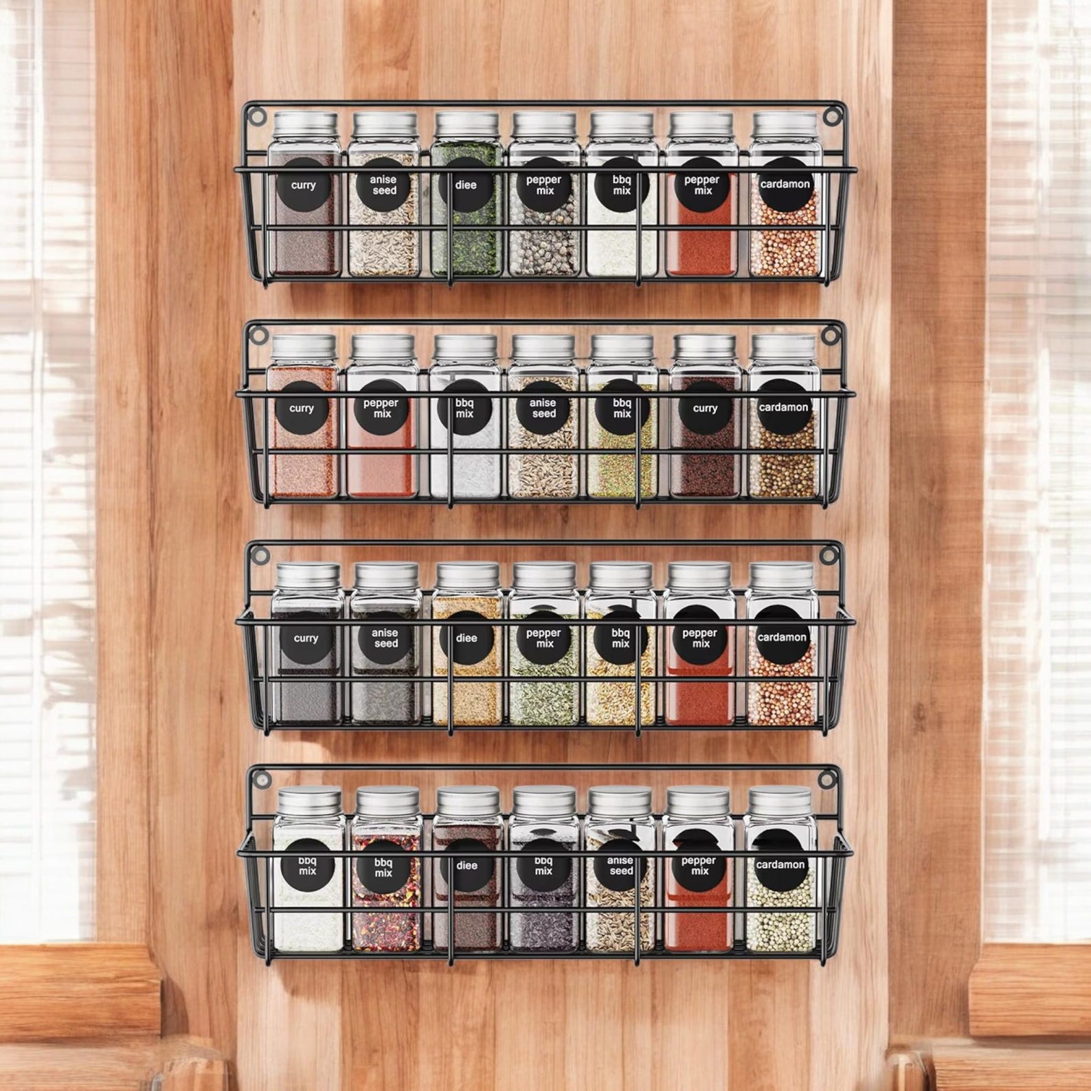 Wall Mounted Kitchen Storage Rack - Vegetable and Fruit Holder, Onion ...