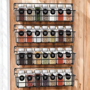 Wall Mounted Kitchen Storage Rack - Vegetable and Fruit Holder, Onion ...