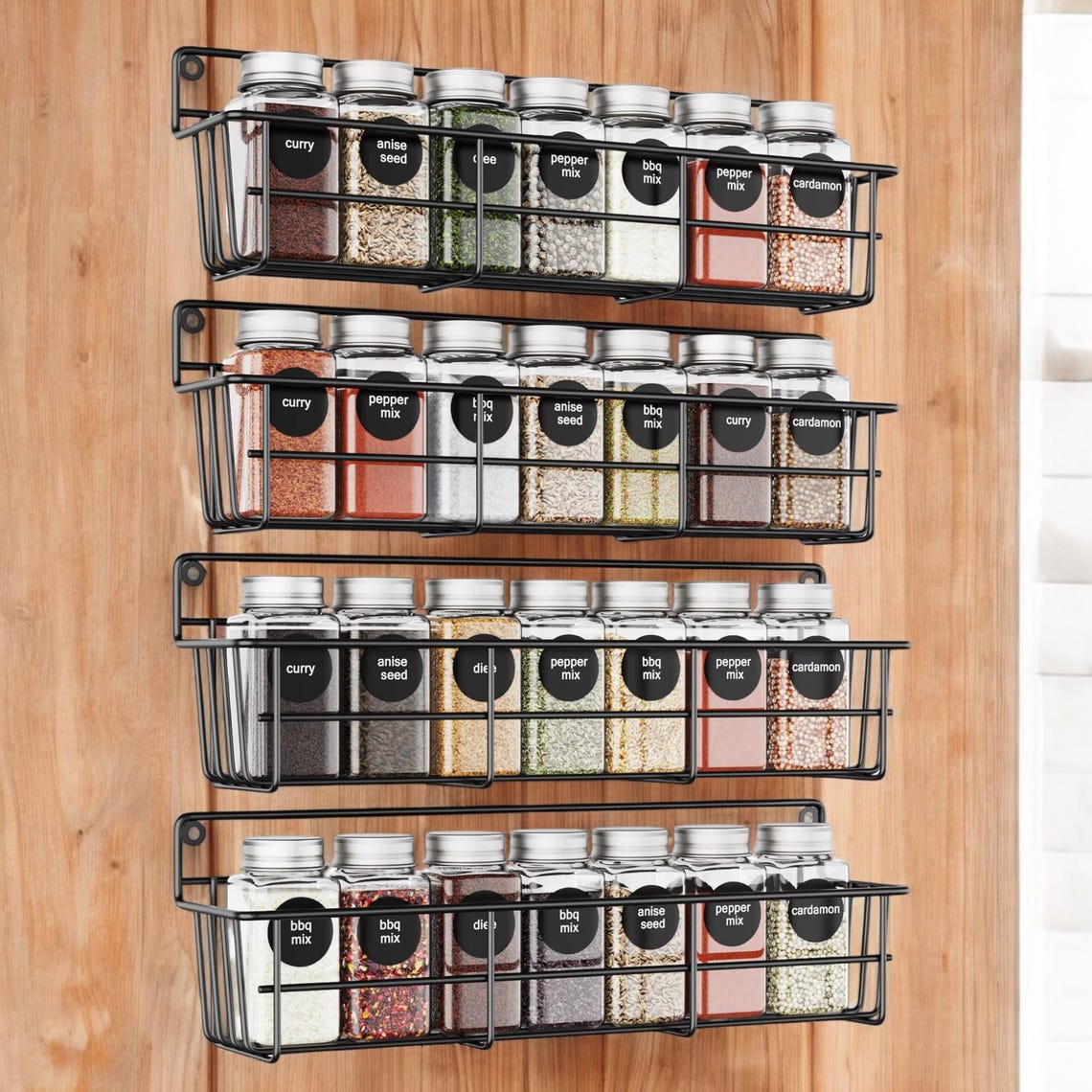 Wall Mounted Kitchen Storage Rack - Vegetable and Fruit Holder, Onion ...