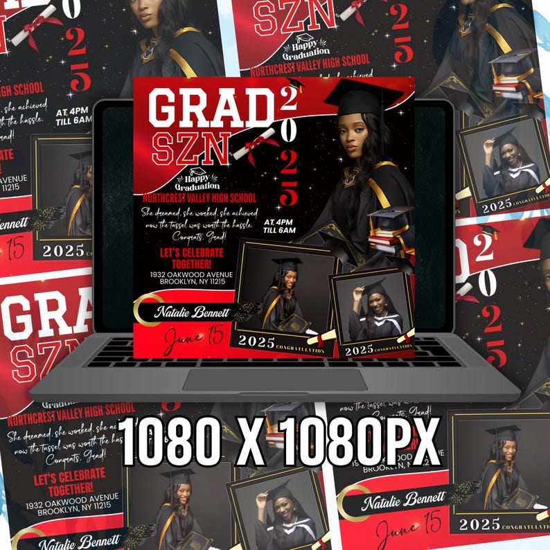 Graduate Flyer, Graduation Party Flyer, Graduation Invitation, College ...
