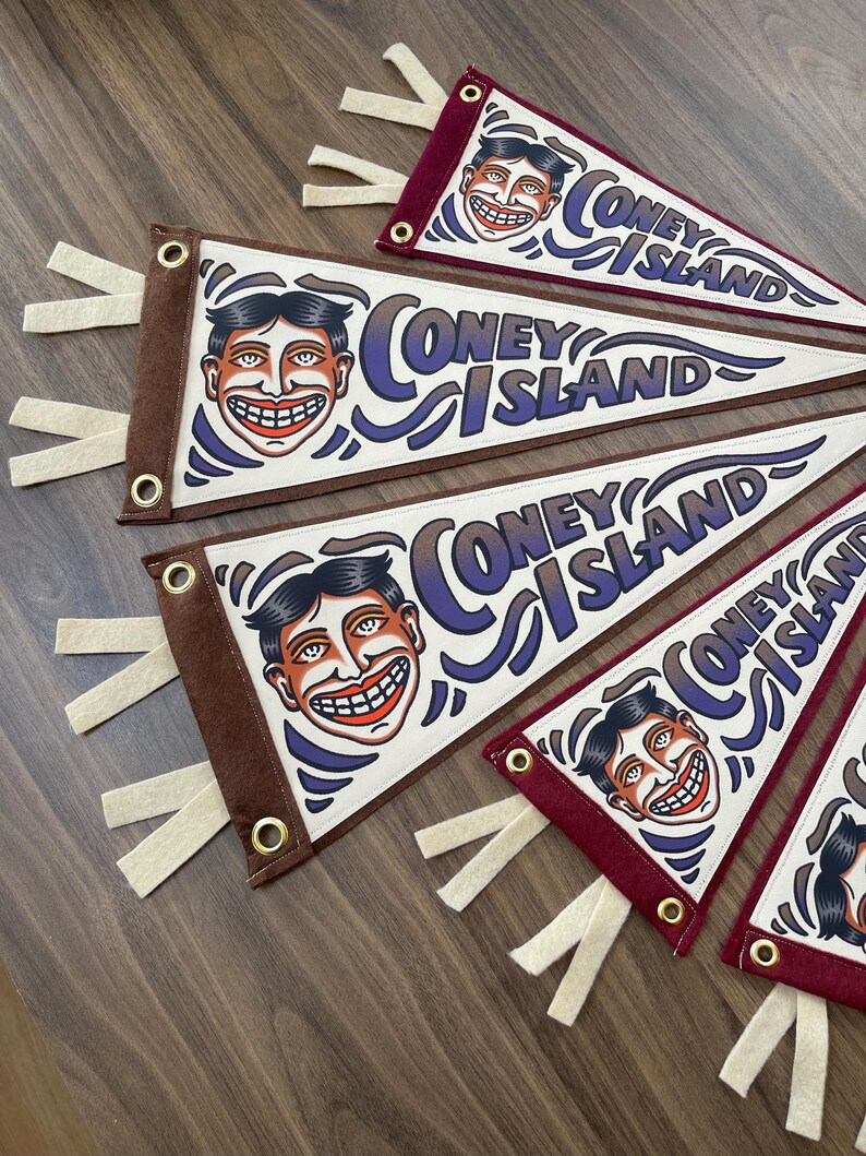 Coney Island Pennant Flag - Etsy