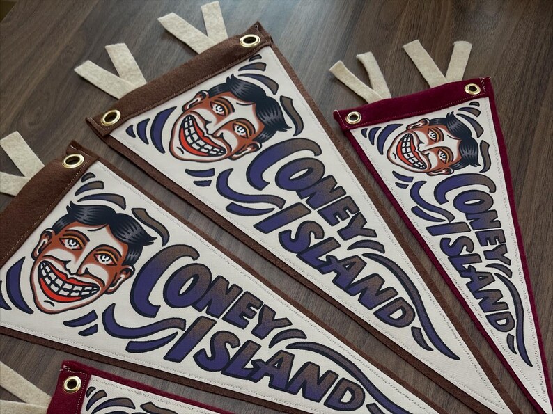 Coney Island Pennant Flag - Etsy